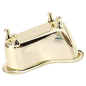 LIUCM Mini Bathtub Sundries Storage Box, Makeup Organizer Container Desktop Storage Bathroom Accessories,Golden