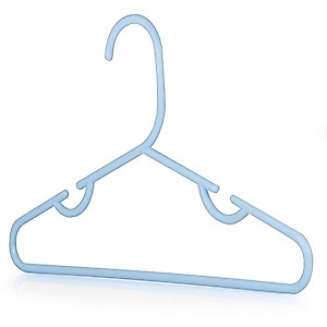 HANGERWORLD Kid's Hangers for Baby Nursery and Children's Closet Clothes Storage (20 Pack, Blue)