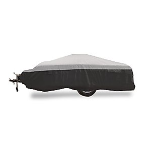 Camco ULTRAGuard 8-10-Ft Pop-Up Camper/RV Cover - Features Covered Air Vents & Cinching Straps - Crafted of Spunbond Polypropylene - Includes Storage Bag for RV Storage and Organization (45761)