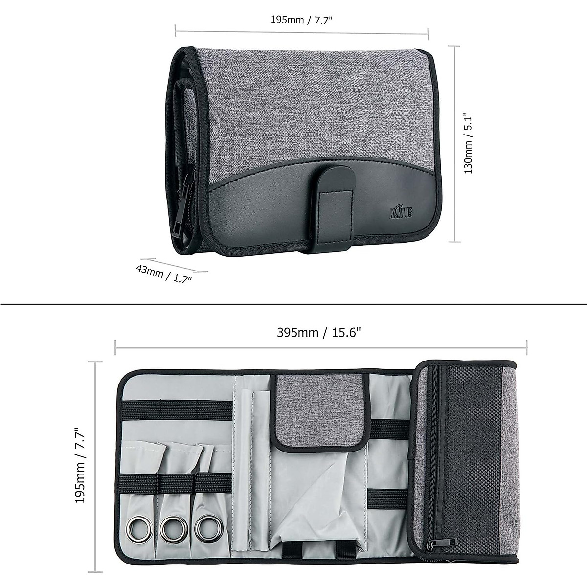 Travel Cable Organizer Pouch Electronic Carry Case Portable Power Bank, Charger, Cable, Pens Storage Bag for Cord, Charger, Phone, Earphone SD Cards