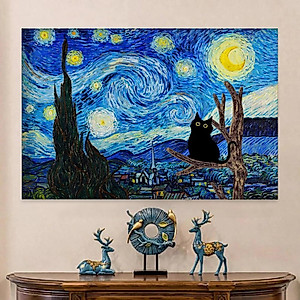 VBKYFNZ Cat Poster Decorative Painting Canvas Wall Art Living Room Posters Bedroom Painting 12x18inch(30x45cm) Unframe-Cat