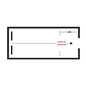 Parking Posts Lockable, Private Car Parking Latch Space Lock, Space Saver Car Park Driveway Guard Saver, Easy Installation, Against Pressure (Size : 80cm×33cm) (60cm×33cm) () ()