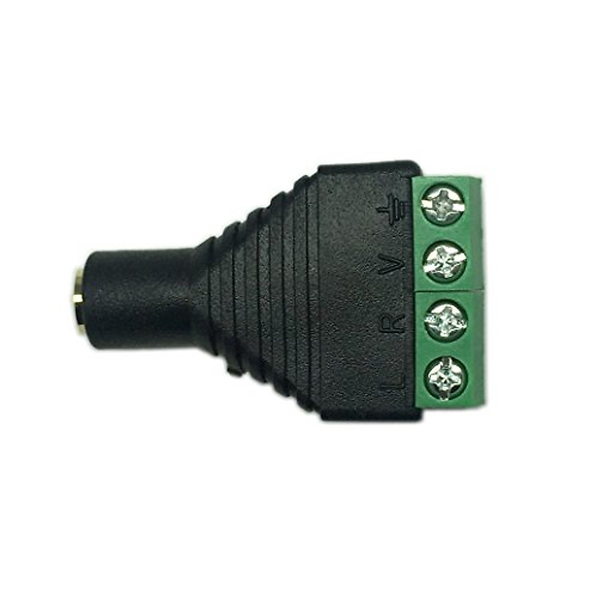 Cerrxian 3.5mm 4 Pole Female Jack Stereo Audio Video to 4 Screw Terminal Female Headphone Replacement Balum Converter Adapter (2-Pack)