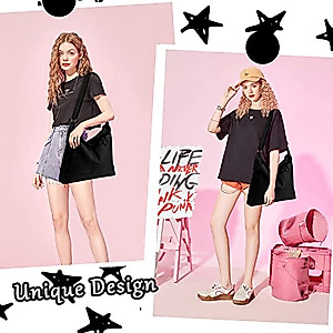 Ndeno Hobo Bags for Women Crossbody Shoulder Tote Bag Canvas College School Student Handbags Casual Shopping Work Travel Bag (Black)