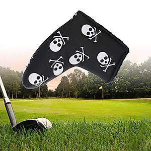 HISTAR Golf Skull Headcover Skull Design Putter Cover Blade Head Cover for Scotty Cameron Taylormade Odyssey