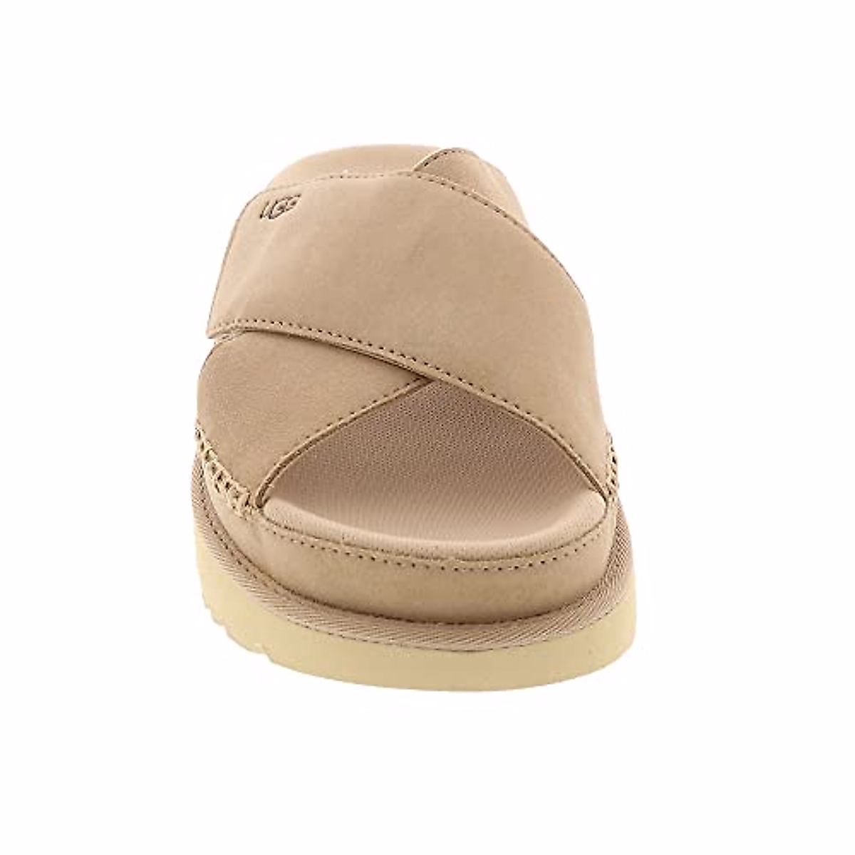 UGG Women's GOLDENSTAR Cross Slide Sandal, Driftwood, 6