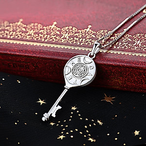 FJ Women Key Necklace Solid Silver Hecate Pendant Wicca Wiccan Jewelry