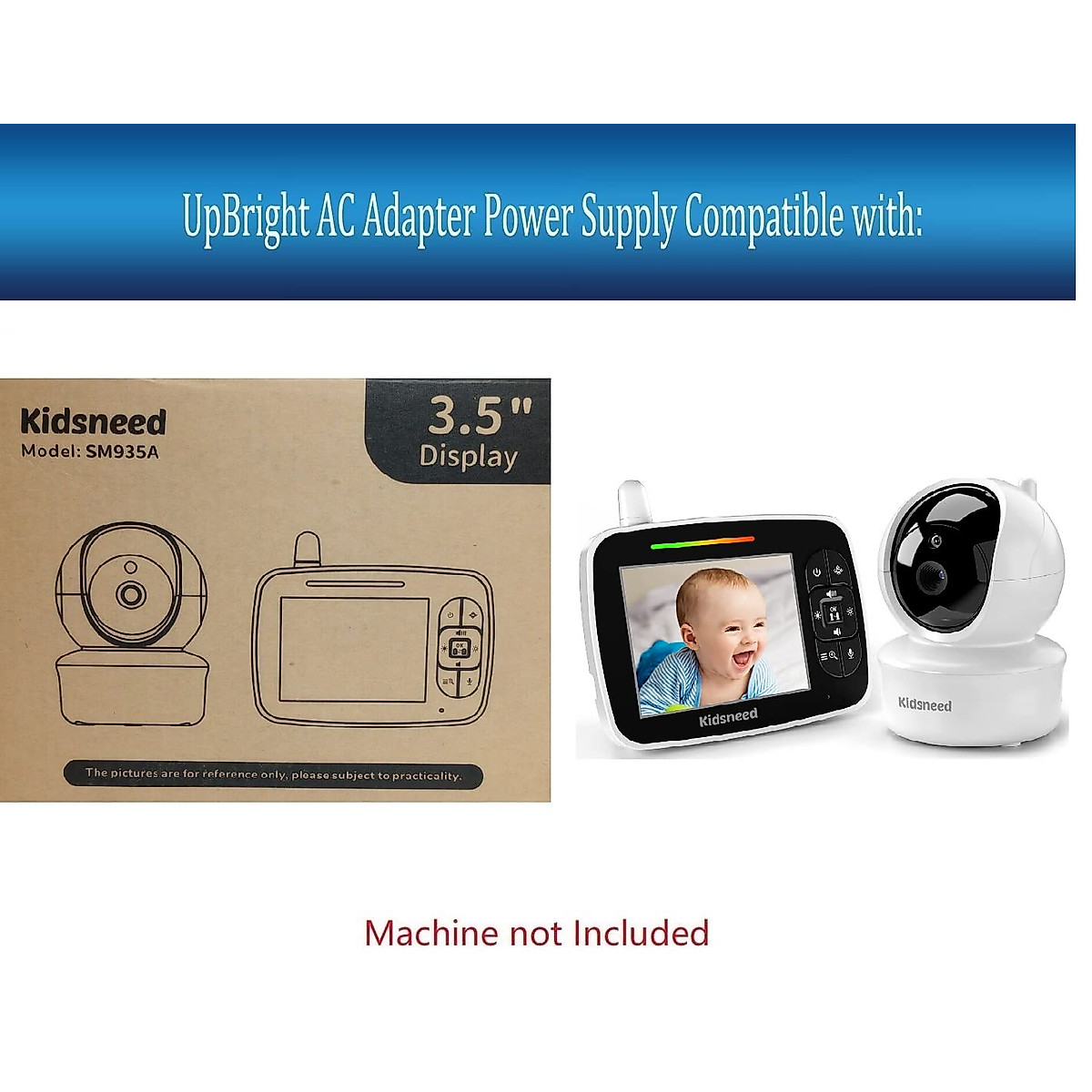 UpBright 5V AC/DC Adapter Compatible with Kidsneed SM935E SM935A SM933E 3.5 Inch Wireless Video Baby Monitor with Camera and Audio 3.7V 1200mA Li-ion Battery DC5V 700mA Power Supply Cord Cable Charger