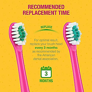 4-Pack Replacement Toothbrush Heads for Sonic V200 Rechargeable Kids Electric Toothbrushes, 7X More Plaque Removal, End-Rounded Soft Bristles, Comfortable & Efficient Clean Teeth, Perfect for Kids