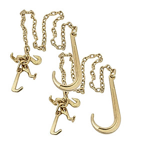 Mytee Products 2 Pack 5/16" x6' Leg G70 15" Long Shank J Hook Tow Chain w/RTJ Cluster Hook & Grab Hook - 4700 lbs WLL Heavy Duty Transport Truck Chain for Car Wrecker Recovery - Towing Equipment