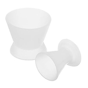 NSKI 4pcs/Set Non-Stick Lab Clean Cup Flexible Mixing Cup Silicone Dappen Dish Mixing Bowl Rubber Equipment