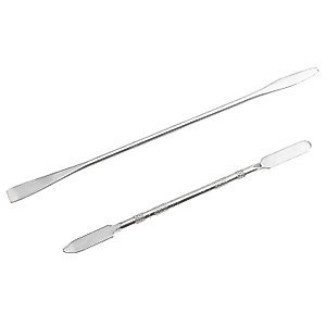 Haidong Stainless Steel Lab Mini Double Ended Spatula Stainless Steel Palette Stick Two Different Specifications Lab Spatula Micro Double Ended Spatula-2PCS