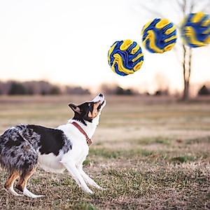 WishLotus Dog Snuffle Ball, Interactive Dog Toys Ball, Dog Brain Stimulating Puzzle Toys for Dogs, Enrichment Game Feeding Mat Slow Feeder Stress Relief Toy (Yellow+Blue)