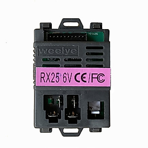 weelye RX25 6V Kids Powered Ride on car 2.4G Bluetooth Remote Control and Receiver Kit Controller Control Box Accessories for Children Electric Ride On Car Replacement Parts