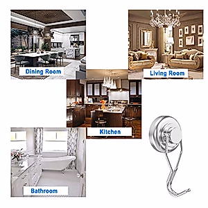 Skyflame Grill BBQ Tool Holder - Magnetic Cutlery Storage Hooks for Grilling & Cooking Utensils - Easy to Install - 4 Pieces