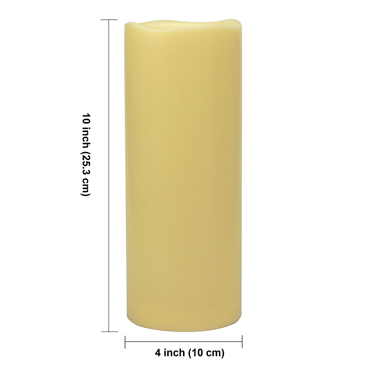 1 Pack Waterproof Outdoor Flameless Candle with Remote Large 4” x 10” Battery Operated Electric LED Pillar Candle for Gift Home Décor Party Wedding Supplies Garden Halloween Christmas Decoration