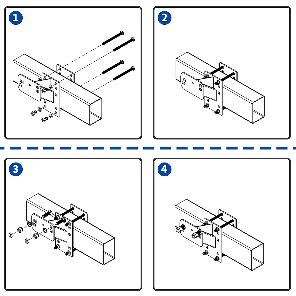 Spare Tire Carrier,Spare Tire Mount for Trailer,Heavy Duty Holds up to 160 Lbs,Fits 4 & 5 & 6 Lugs Trailer Wheels on 4", 4.5'', 4.75'', 5'' and 5.5'' Bolt Patterns