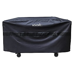 Nexgrill Premium Polyester Heavy Duty Quality Build Outdoor Cooking Flat Top Barbecue Griddle Cover, Durable, Water Resistant, with Adjustable Strap, fits 42" Flat Top Griddle, Black
