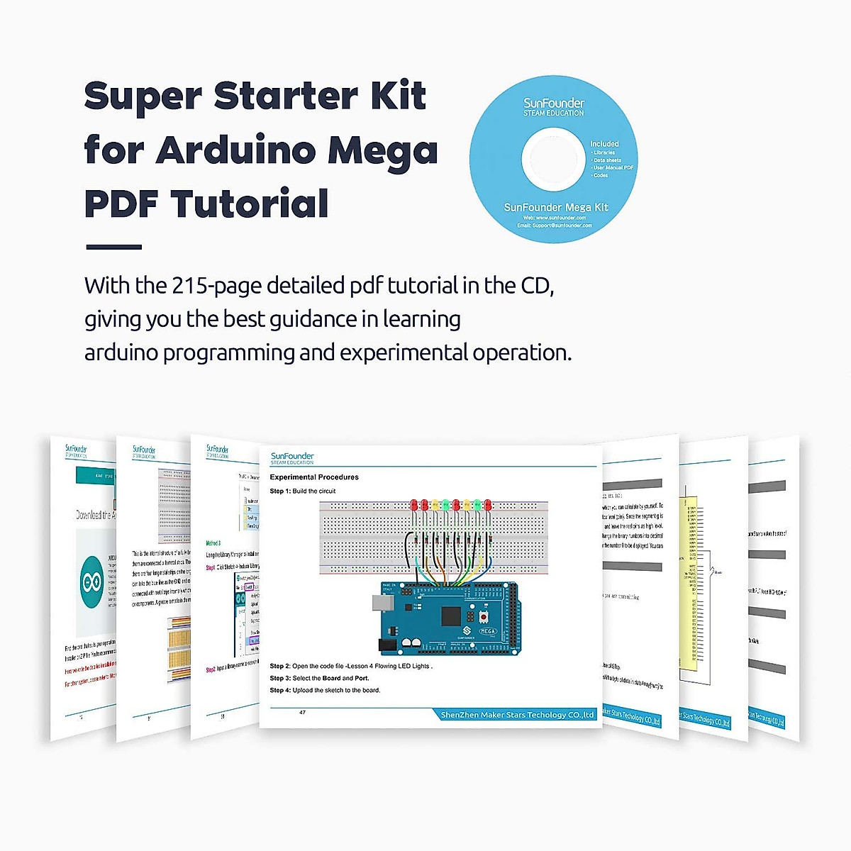 SunFounder 2560 R3 Project Super Starter Kit with 2560 Controller Board and R3 Controller Board