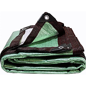 e.share 95% Green Aluminet Sun Shade Cloth Fabric Privacy Screen Car Cover Pet Cover with Grommets for Patio Garden Pergola Cover Canopy 6.5x6 FT