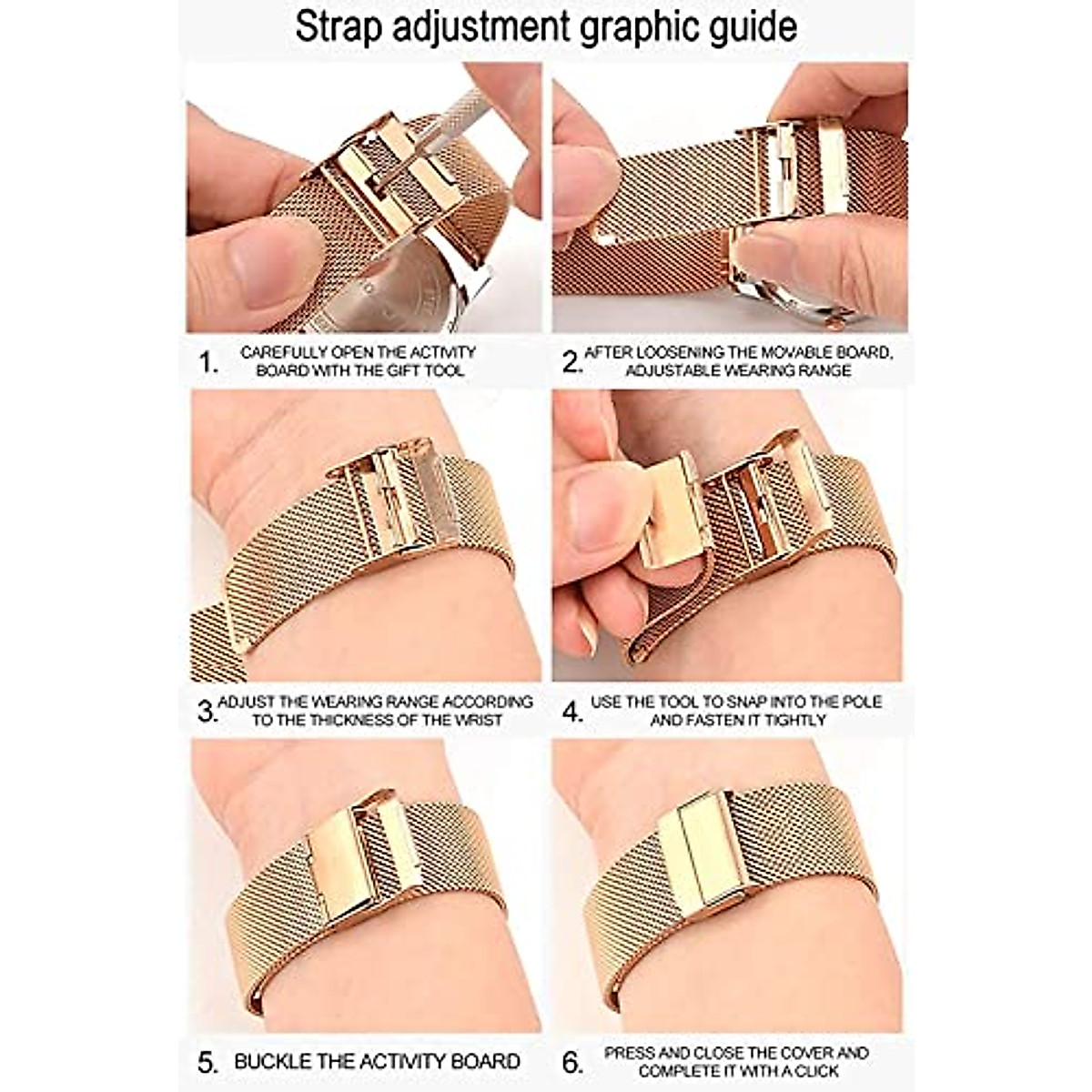 OLEVS Watches for Women Bracelet Gifts Set Ultra Thin Minimalist Fashion Rose Gold Ladies Slim Casual Dress Quartz White Face Dial Analog Date Wrist Watch Waterproof with Classic Mesh Band Golden