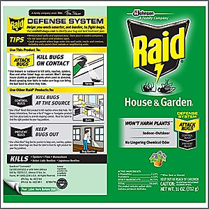 Raid House and Garden Aerosol 11 Ounce (Pack of 6)