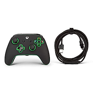 PowerA Spectra Enhanced Illuminated Wired Controller for Xbox One, gamepad, video game, gaming controller, works with Xbox Series X|S
