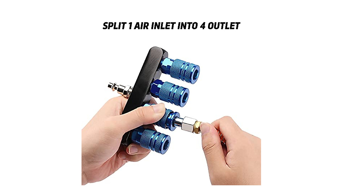 AIRTOON 4-Way Air Manifold Splitter - Durable & Easy to Use