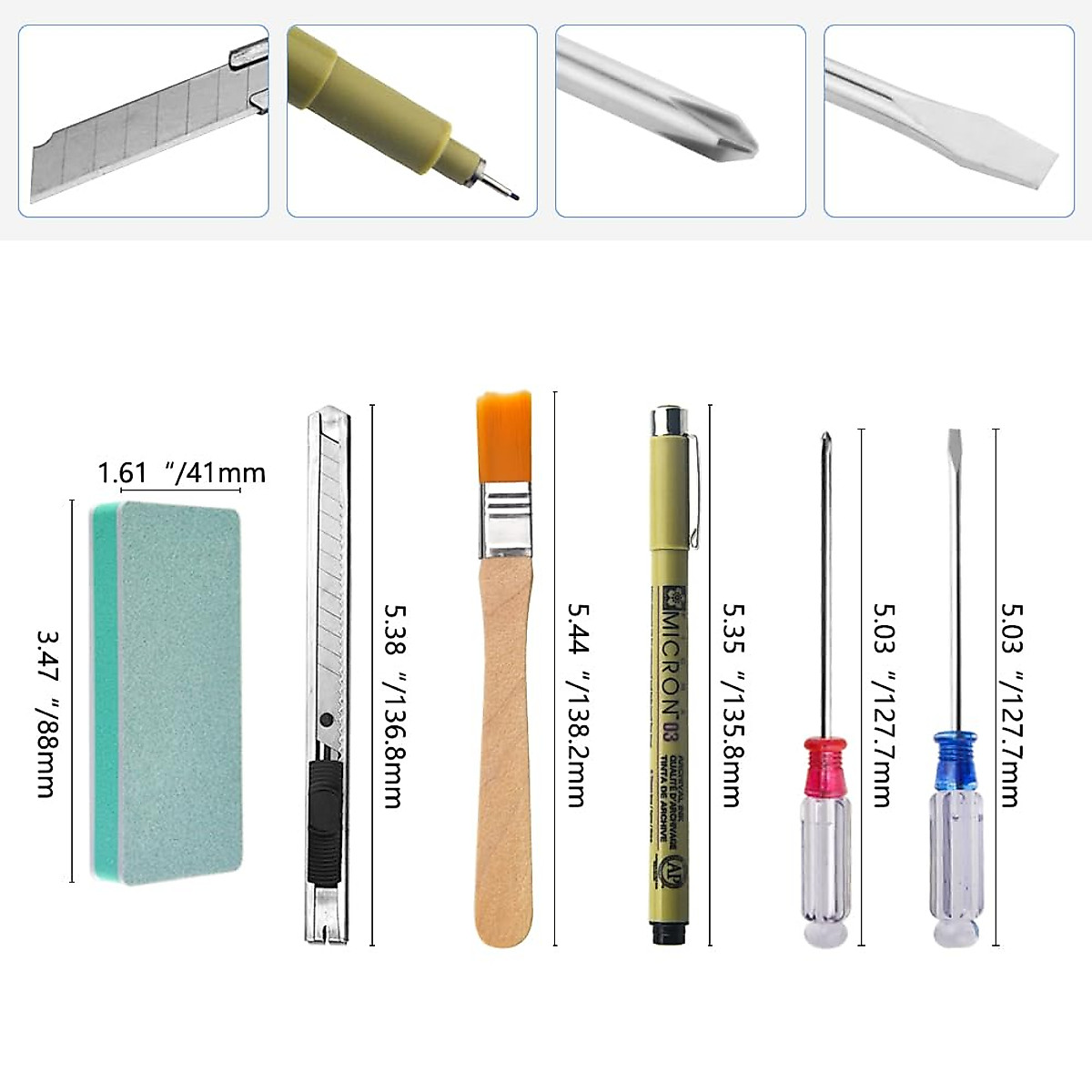 XINGYHENG 41Pcs Modeler Basic Tools Craft Set Compatible with Gundam Model Tools Kit with Plastic Box Hobby Model Assemble Building Repairing and Fixing DIY Craft Kit