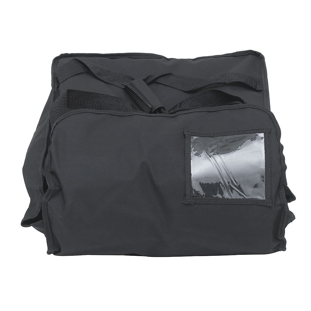 HUBERT Insulated Pizza Delivery Bag Black Nylon Side Loading g - 16" L x 16" W x 10" H