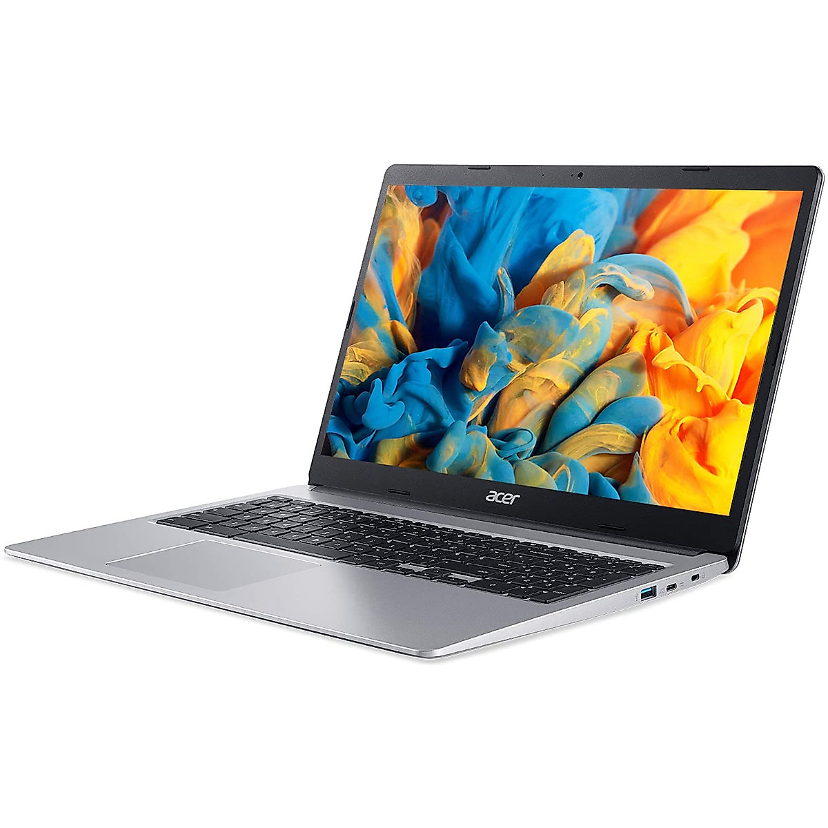 Acer 2022 15inch HD IPS Chromebook, Intel Dual-Core Celeron Processor Up to 2.55GHz, 4GB RAM, 32GB Storage, Super-Fast WiFi Up to 1300 Mbps, Chrome OS-(Renewed) (Dale Silver)