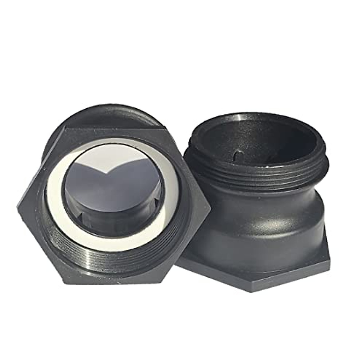 2 pack of IBC tote valve adapters 2" NPT female x 2" NPT Male IBC tote adapter cam and groove fittings with 2" fine thread male end for IBC tote valve cap