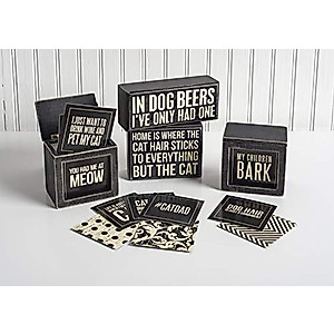 Primitives by Kathy 18027 Box Sign, 6" x 2.5", In Dog Beers