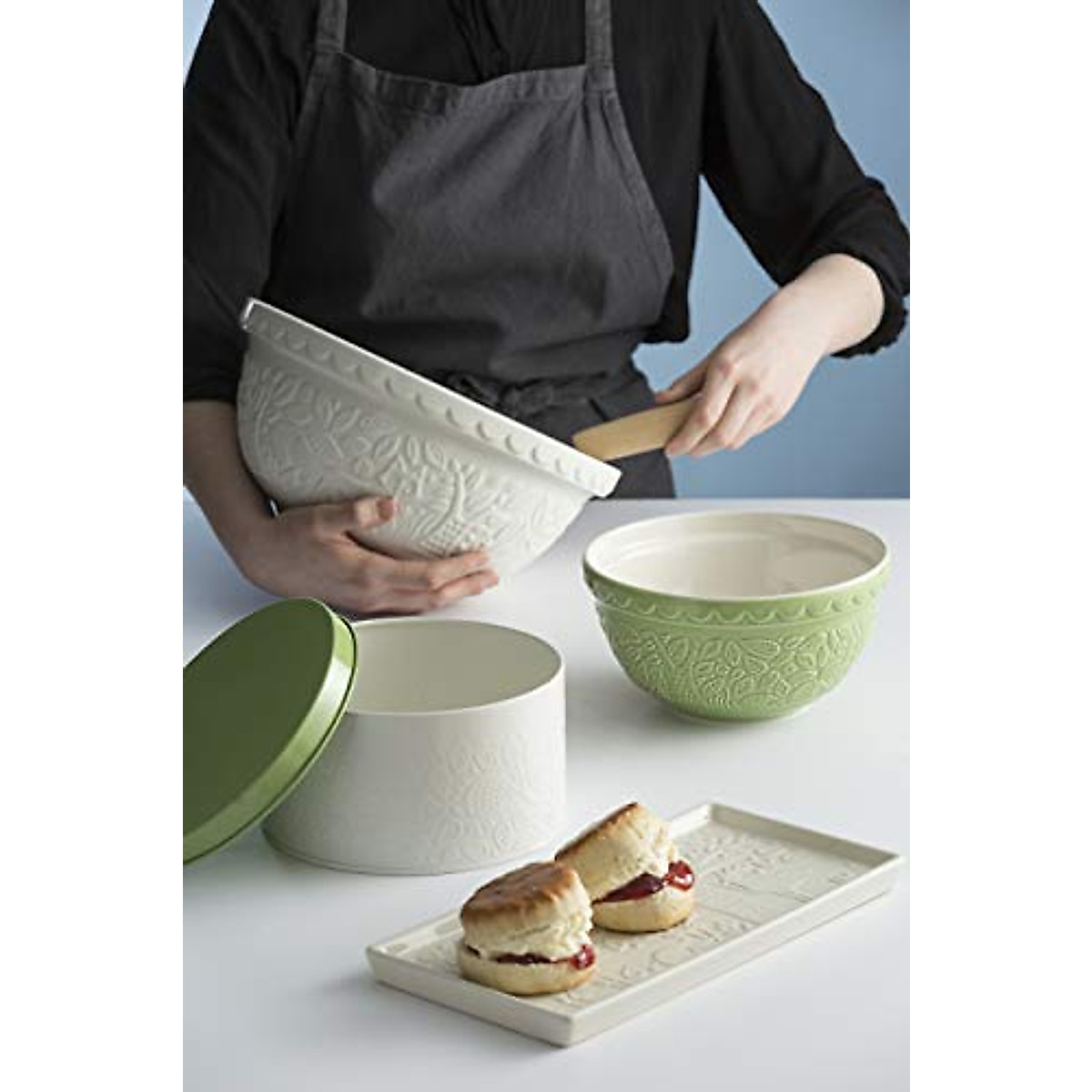 Mason Cash 2001.082 Forest 12" Serving Platter, Stoneware, Cream