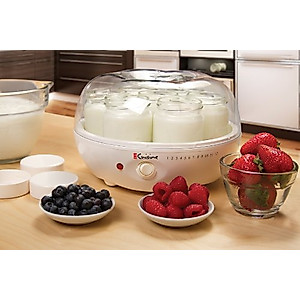 Euro Cuisine YM80 Yogurt Maker,White 9.6 Inch