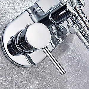 Handheld Bidet Toilet Sprayer Head Brass Chrome Portable Bidet Shower Set Wall Mounted Hot Cold Water Bidet Mixer Faucet
