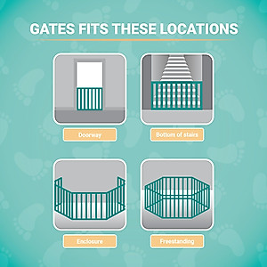 KidCo - Custom Fit Auto Closing HearthGate Baby or Fireplace Gate Enclosure, Fireplace Fence, Fireplace Baby Gate (Black)