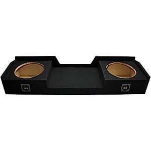 Compatible with Nissan Titan King or Crew Cab Truck 2004-2015 Dual 12" Subwoofer Sub Box Speaker Enclosure