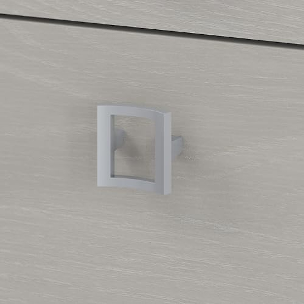 Bush Business Furniture Echo L Shaped Bow Front Desk with Mobile File Cabinet, 60W, Gray Sand