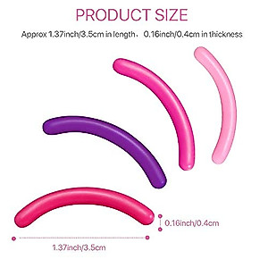 80 Pieces Eyelash Curler Refills Pads Soft Curler Replacement Refills Pads for Universal Eyelash Curler (Rose Red, Purple, Pink and Dark Rose Red)