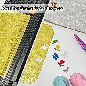 Glitter Cardstock Paper, 40 Sheets 20 Colors, Colored Cardstock for Cricut, Premium Glitter Paper for Crafts, A4 Glitter Card Stock for DIY Projects, Sparkly Paper for Card Making, 250 GSM