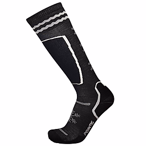 Point6 Ski Pro Light Ski Sock Womens Black Small