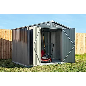 Arrow Sheds 8' x 6' Outdoor Steel Storage Shed, Tan