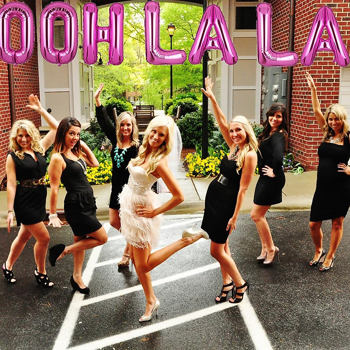 Lingerie Party Decorations Pink Lingerie Ooh La La Balloons Lingerie Shower Decor for Bridal Shower/Bachelorette/Slumber Sleepover/Spa Ladies/ Girls Night Party Supplies Decorations