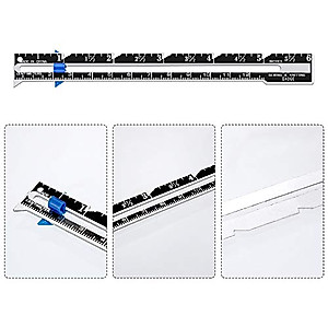 Sliding Gauge Sewing Measuring Tool Stainless Steel Quilting Ruler for Knitting Crafting Sewing Beginner Hemming Measuring(3)
