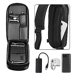 MVRPDXC Carrying Case for Steam Deck Console & Accessories, Shockproof Hard Shell Protective Crossbody Shoulder Chest Backpack with Pockets Fit Console for Travel and Home Storage