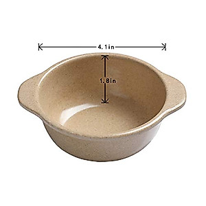 PandaEar Safe Stackable (4 Pack) Authentic Bamboo Baby Toddler Bowls Dinnerware, Non-Toxic Top Rack Dishwasher Safe, Eco-Friendly BPA Free(Neutral)