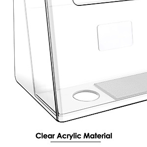 MaxGear Acrylic Brochure Holder 6 x 9 Inches, Clear Literature Holder Acrylic Countertop Organizer Plastic Flyer Display Stand Clear Bi-fold Magazine Holder for Pamphlet, Booklet, Menu, 2 Pack