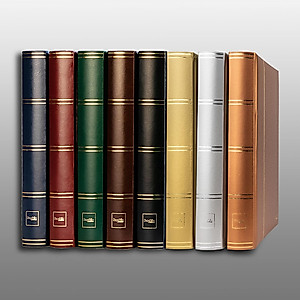 Prophila Metallic Edition Stamp Album (New) 60 Black Sides, Padded Gold Cover