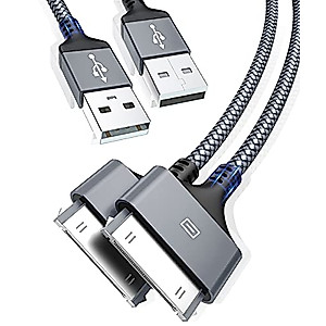 AkoaDa Apple Certified 30 Pin USB Charging Cable 10ft 2 Pack, USB Sync Charging Cord Cables Compatible iPhone 4 4s, iPhone 3G 3GS, iPad 1 2 3 iPod Touch 4 3 2 1, iPod Classic 3 2 1, Grey